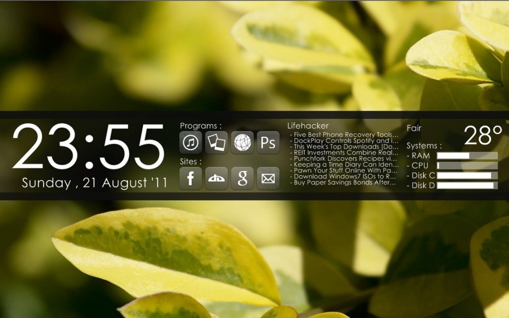 Corner Calendar v2.2 Rainmeter Theme