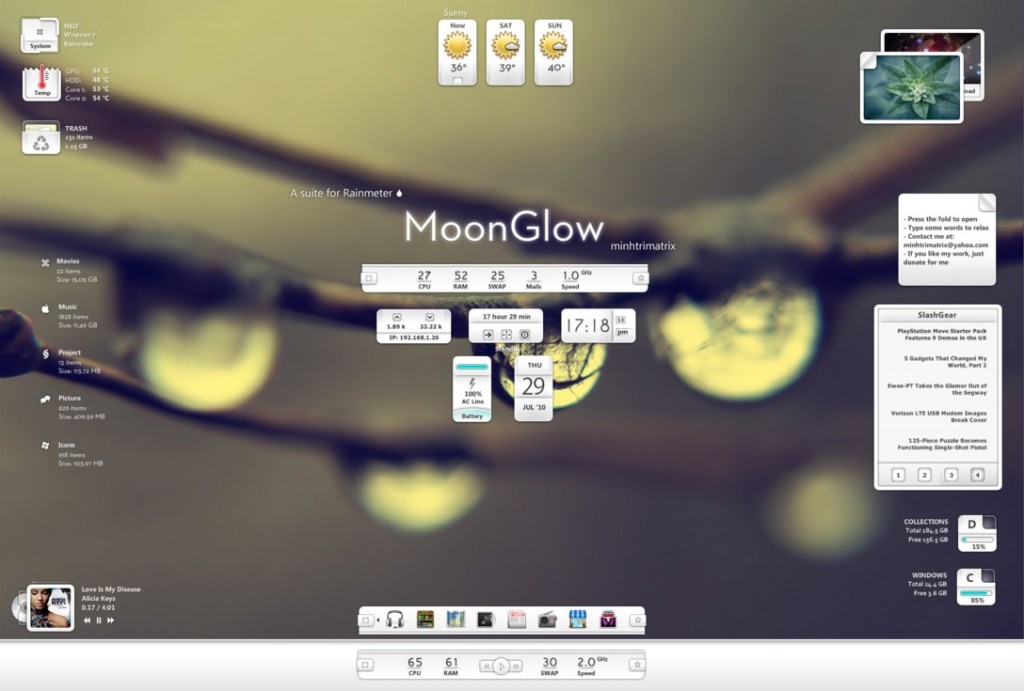 TECH-A Rainmeter Theme