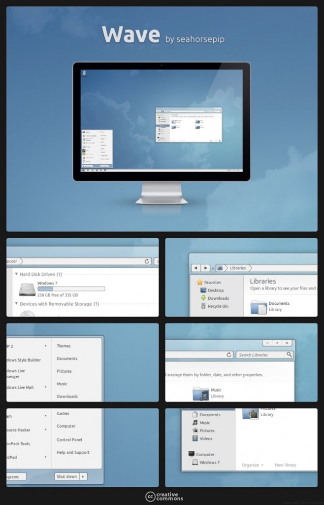 New wave nature theme for windows 7