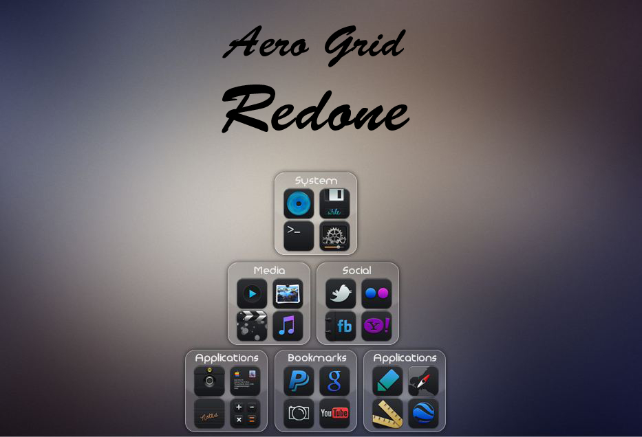 Aero Grid Redone Rainmeter Skin For Windows 7