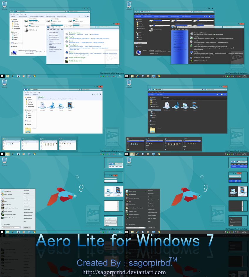 Stylish lite v2 theme for windows 7