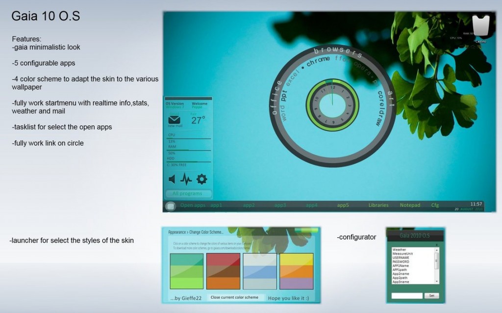 Windows 7 Utilities Rainmeter Skins