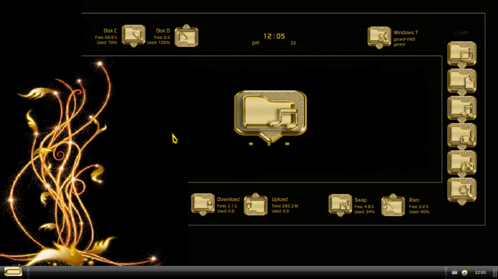 Gold themepack for windows 7