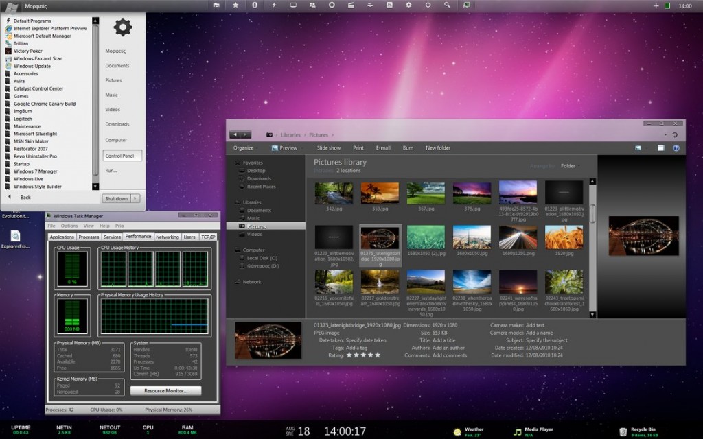 Windows evolution ultimate theme for windows 7