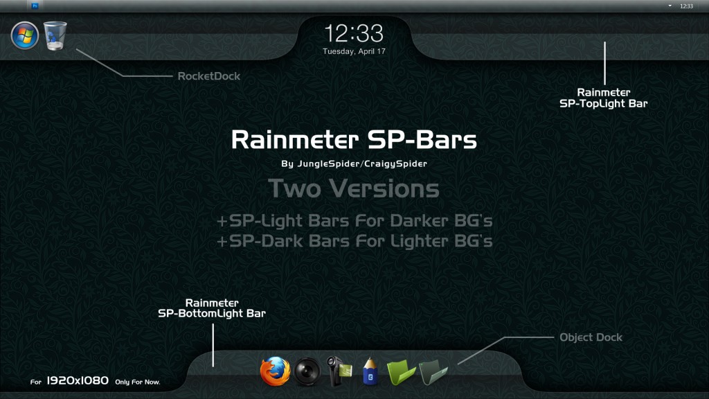 Blur Bars Rainmeter Skin