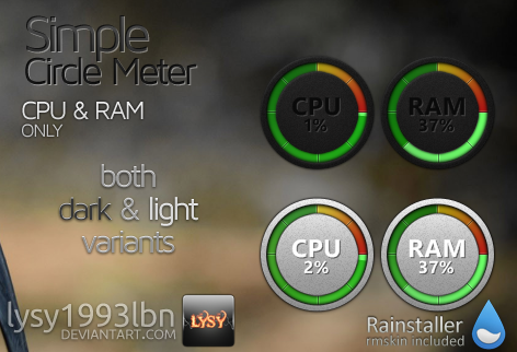 Memory Meter Rainmeter Skin