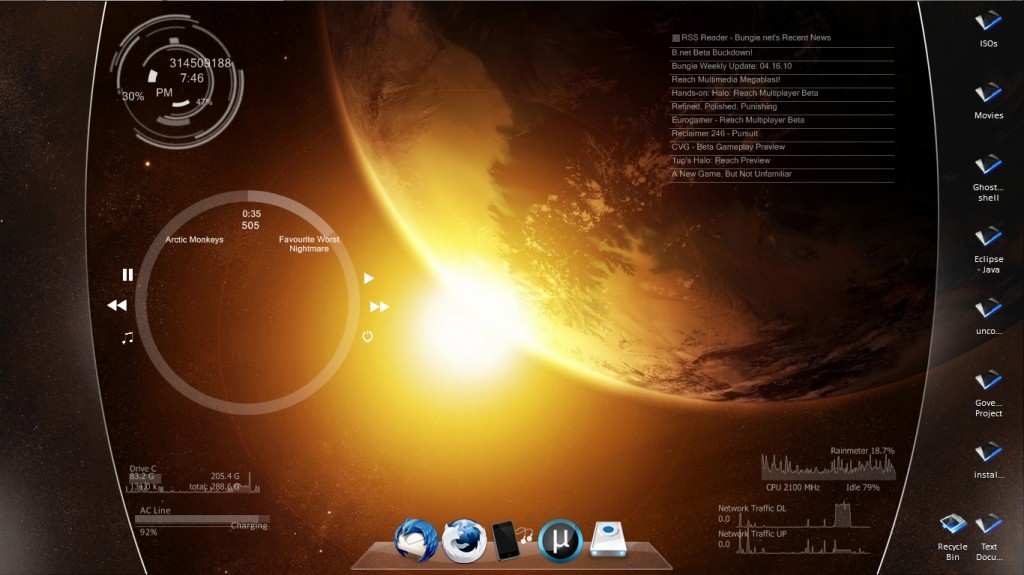 Windows 7 Utilities Rainmeter Skins