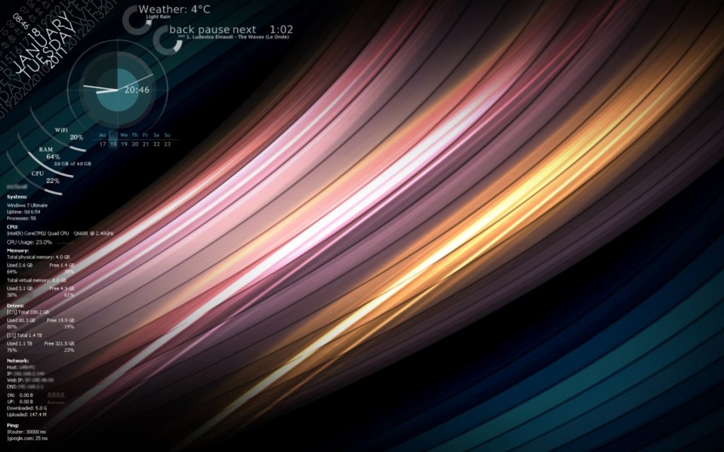 Windows 7 Utilities Rainmeter Skins