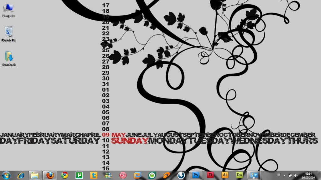 Corner Calendar Rainmeter Skin For Windows 7