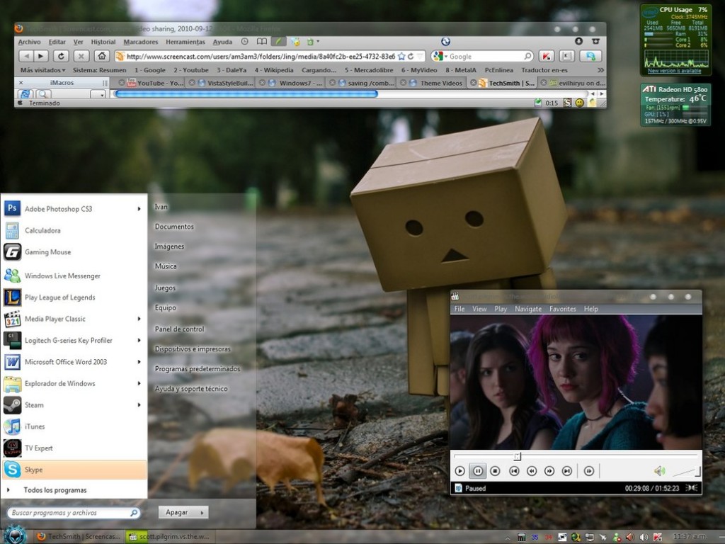 Insight transparent theme for windows 7