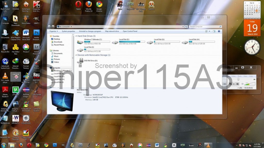 BRS – Black Gold Saw Rainmeter Skin