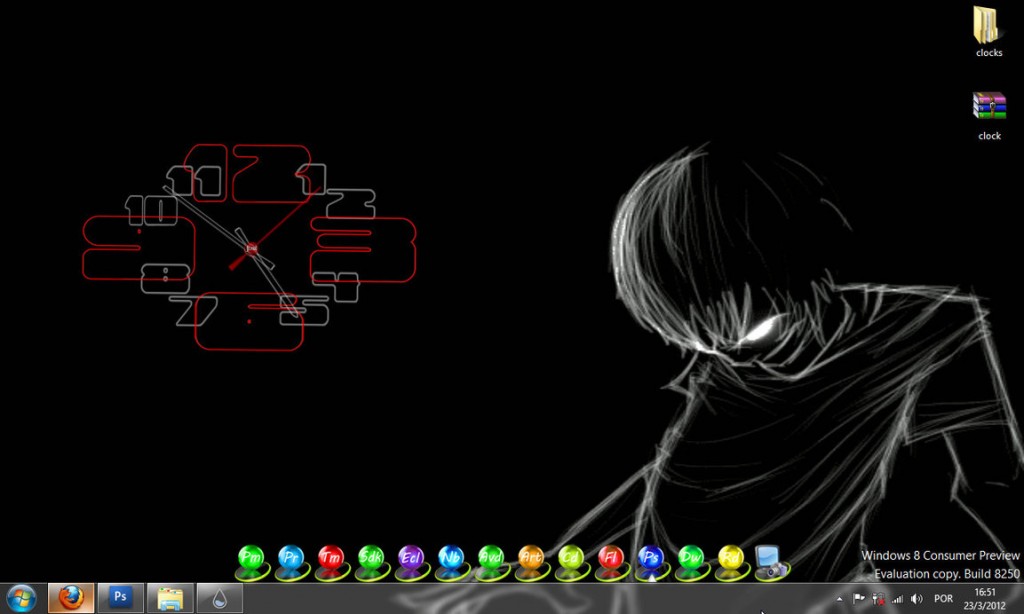 3D Clock Rainmeter Skins