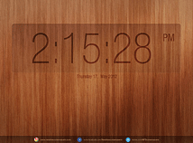 Simple Wood Clock Screensaver