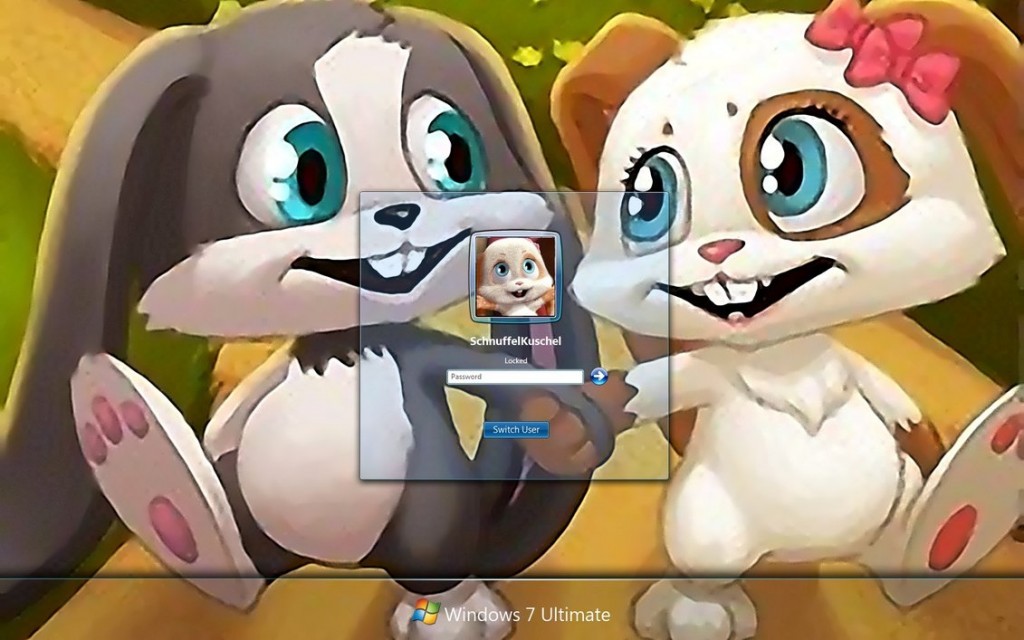 Schnuffel Celebration Windows 7 Logon Screen