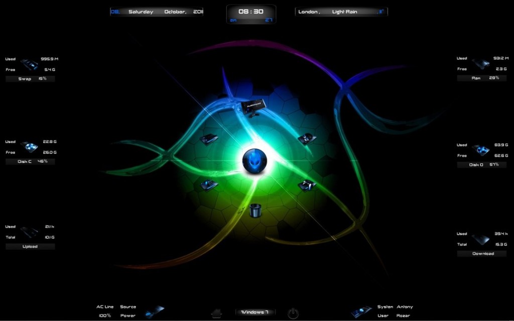 Windows 7 Utilities Rainmeter Skins