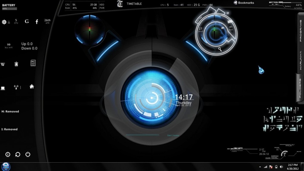 Blue Planet Rainmeter Theme for Windows7