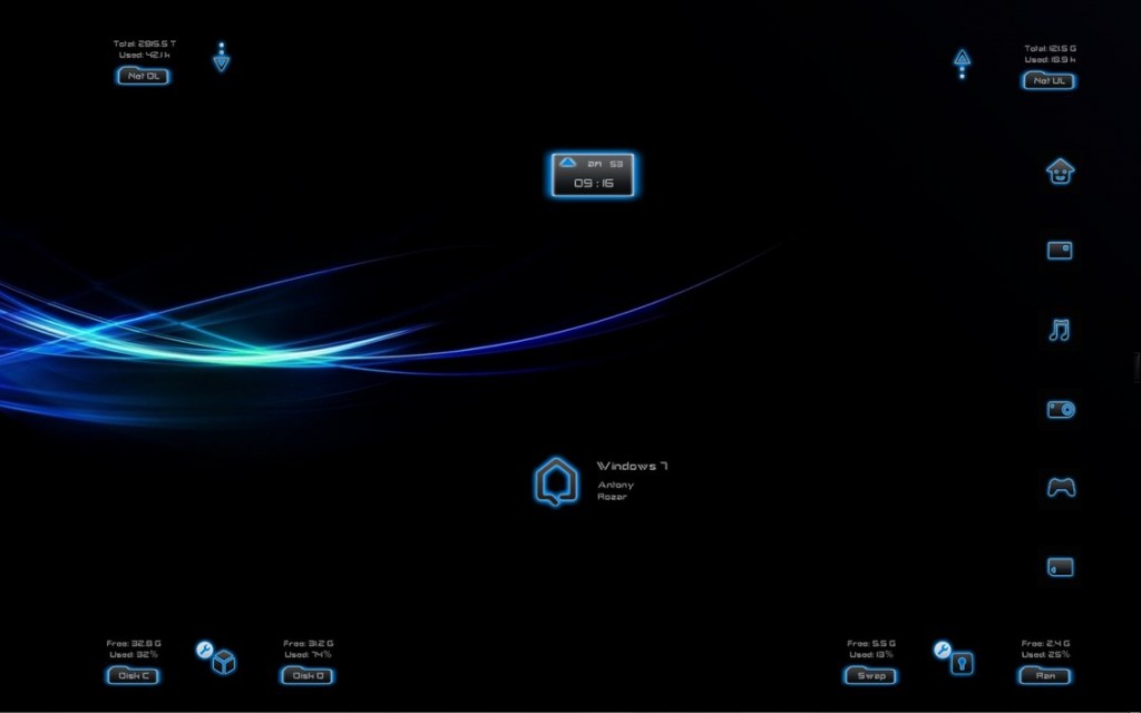 Windows 7 Utilities Rainmeter Skins