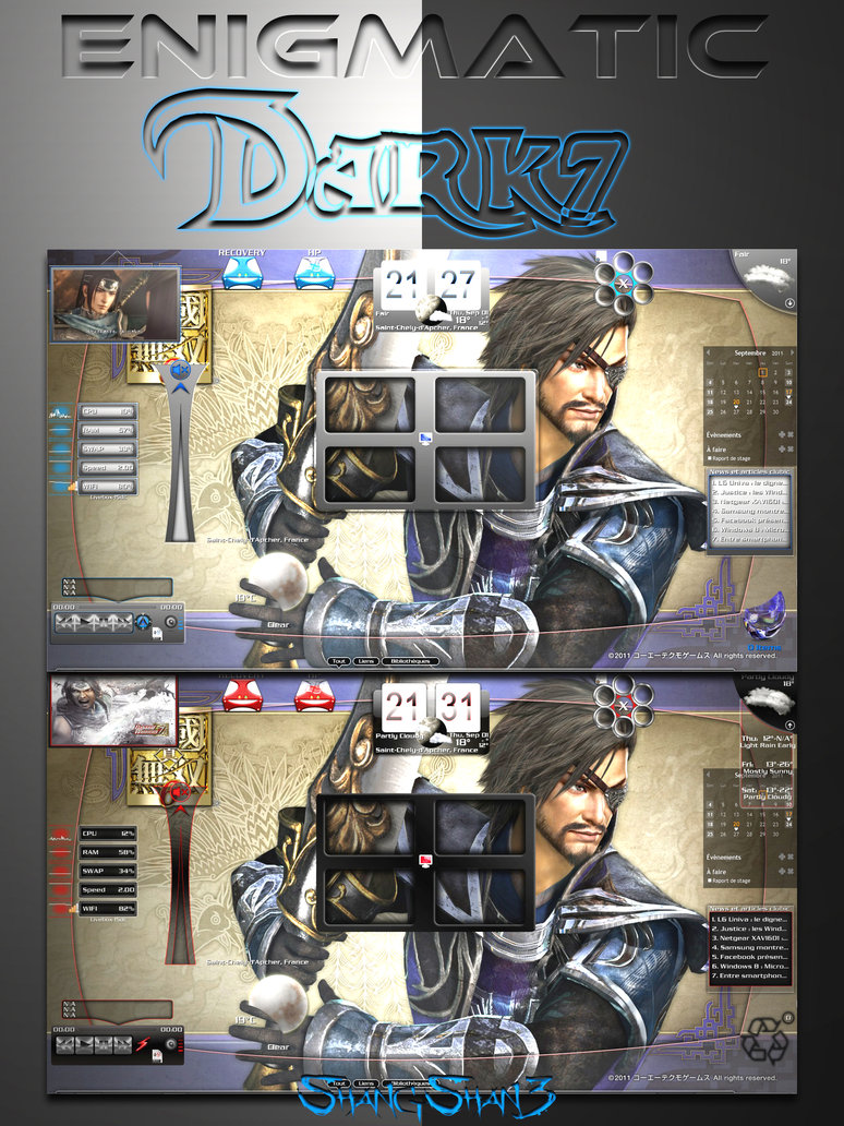 Enigmatic Dark Rainmeter Skin