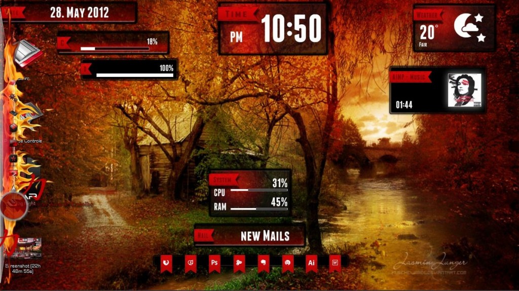 Windows 7 Utilities Rainmeter Skins