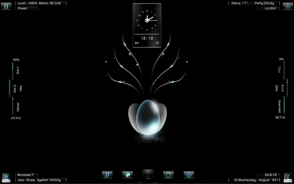 Windows 7 Utilities Rainmeter Skins