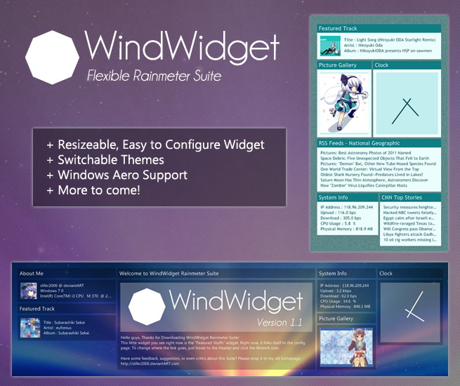 Windows 7 Utilities Rainmeter Skins